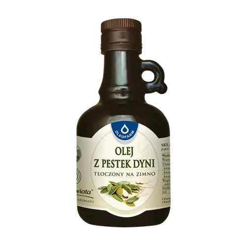 Olej z pestek dyni tłoczony na zimno 250 ml - Oleofarm24